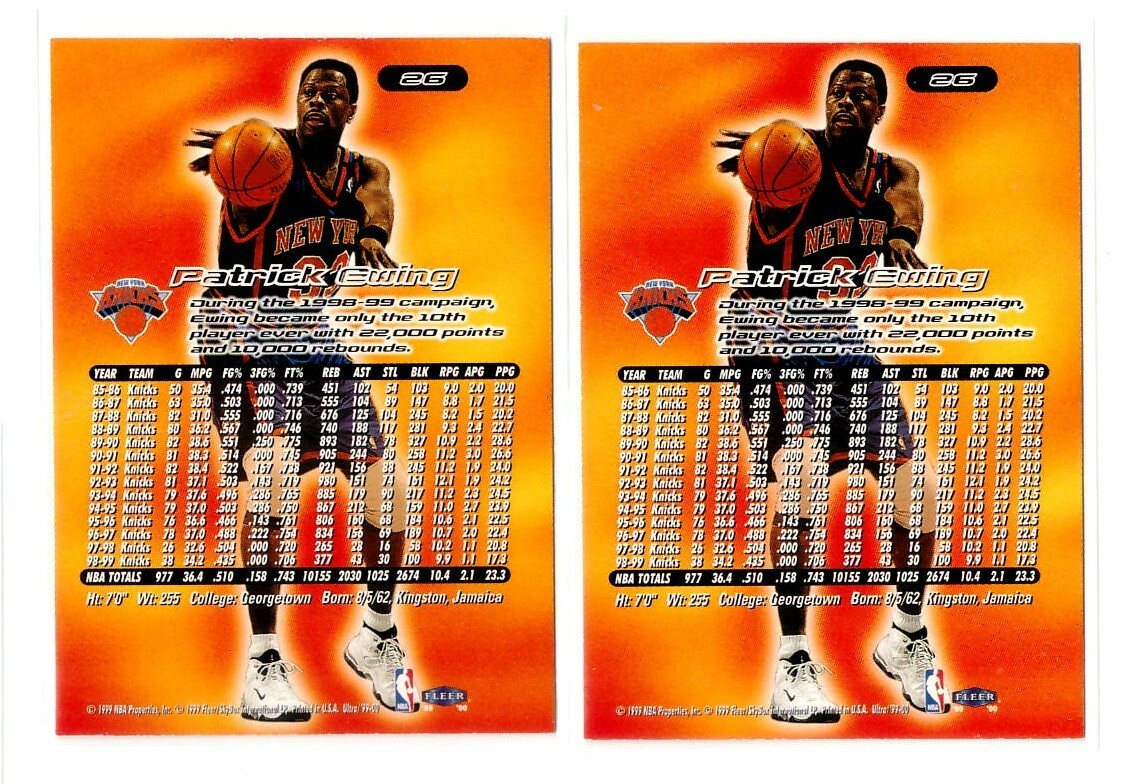 1999-00 Fleer Ultra - Patrick Ewing #26 for sale online | eBay