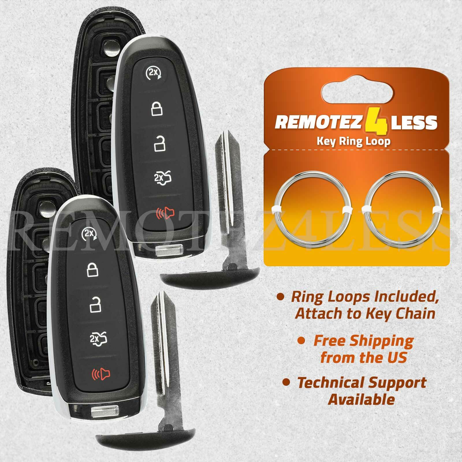 2 For 2013 2014 2015 2016 2017 Ford Taurus Remote Shell Case Car Key ...