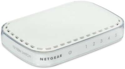 Netgear 5-Port ProSafe Wired Unmanaged 10/100 Switch Hub FS605 w Power ...