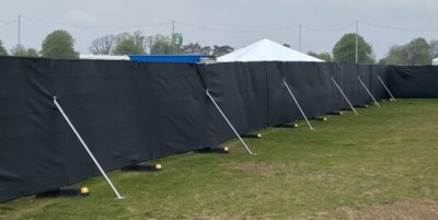 LS85 1.8x50m Black Tildenet Garden Festival Events Scrim Screen ...