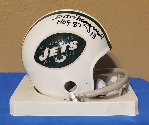 New York Jets DON MAYNARD Autographed signed Throwback Mini Helmet COA ...