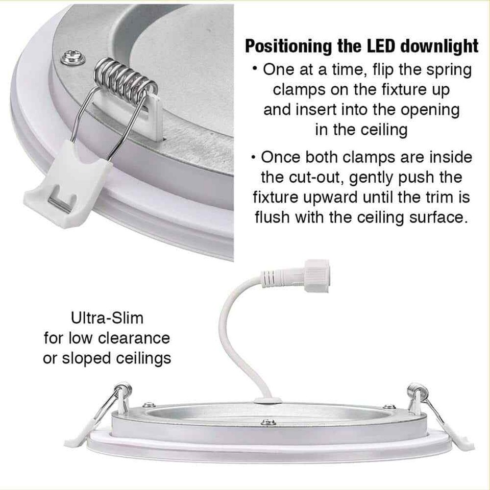 Commercial Electric 6 in. Canless CCT Integrated LED Recessed Light ...