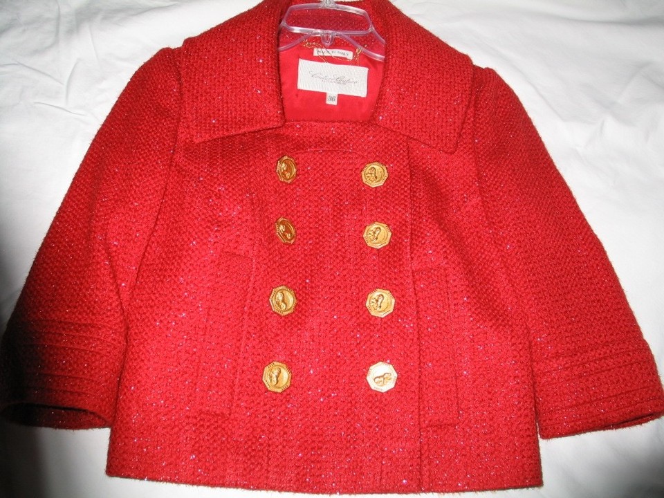 Couture Couture Los Angeles Neiman Marcus Peacoat Jacket Cropped $1400 ...