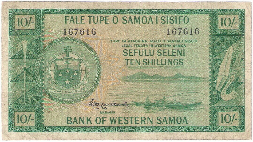 Samoa rare banknotes and collectible paper money ~ MegaMinistore