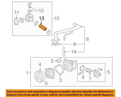 GM OEM 13-22 Acadia Cooling Water Pump-By-Pass Hose 12627054 | eBay