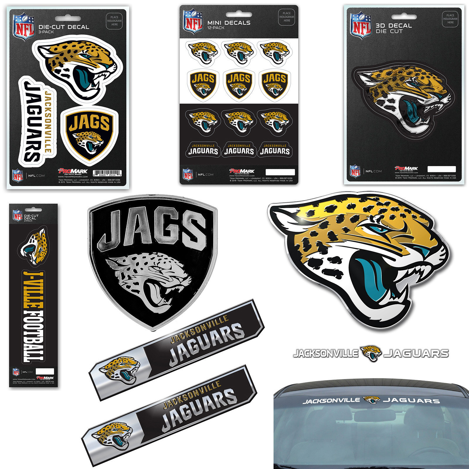 NFL Jacksonville Jaguars Premium Vinyl Decal / Sticker / Emblem - Pick ...