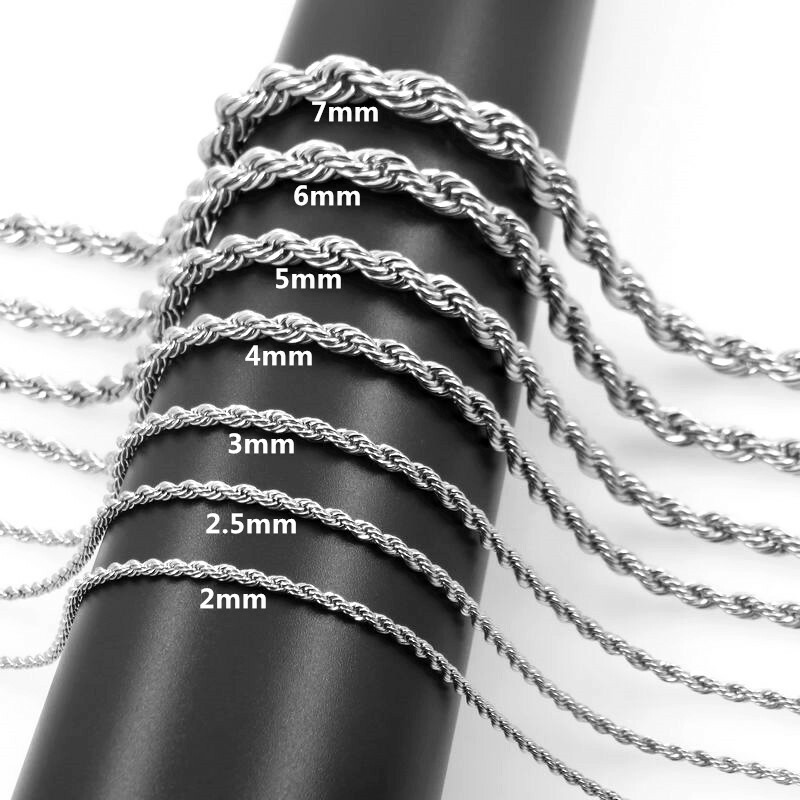 Stainless Steel 24 Inch 2 mm Rope Necklace | eBay