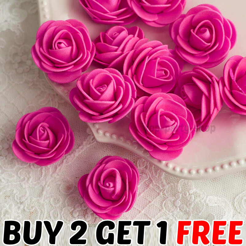 1000 Foam Mini Roses WHOLESALE Heads Buds Small Flowers Wedding Home ...