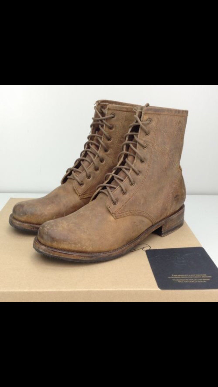 FREEBIRD by STEVEN Charlie Combat BOOTS 9 Black Distressed Leather ...