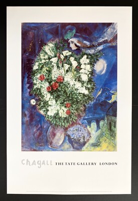 Chagall, Bouquet with Flying Lovers, Authentic 1994 Tate Gallery London ...