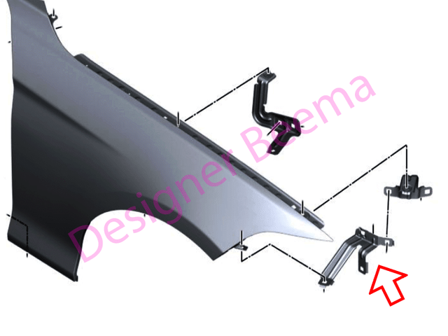 Genuine BMW M3 M4 GTS F80 F82 F83 Side Panel Bracket Front Left 2 ...