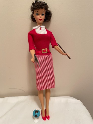 2005 Repro Ponytail Barbie Doll in Student Teacher Repro Dress with box ...