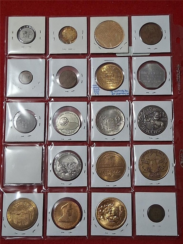 DEALERS' OVERSTOCK OF 20/TWENTY MIXED TOKENS/MEDALS/GOOD FOR TOKENS # ...