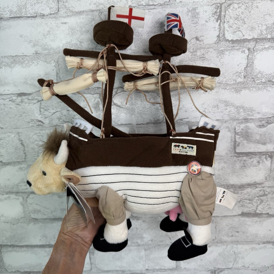 Cow Parade Boston Plush Mooflower Mayflower Sailing Ship Jointed Legs ...