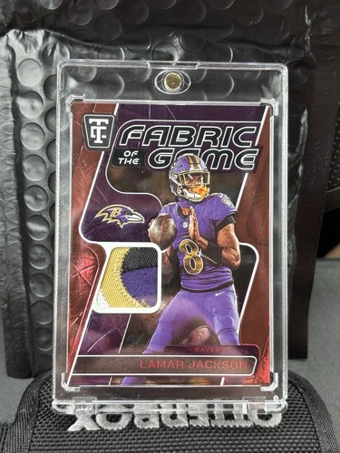 Panini Fabric of the Game Lamar Jackson Ravens Football Card | eBay