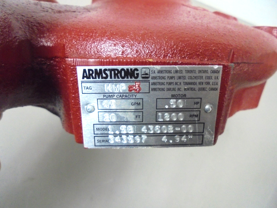 116337 Armstrong 4360B Pump Casing With Flange Kit 1-1/2" NPT | eBay