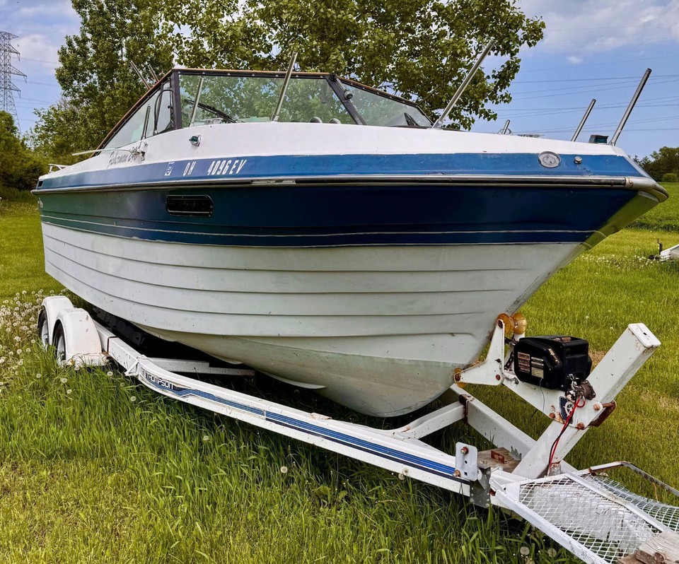 1985 Thompson Fisherman 240 23'4" Cuddy - Free Trailer - Ohio Fresh Water Boat | eBay