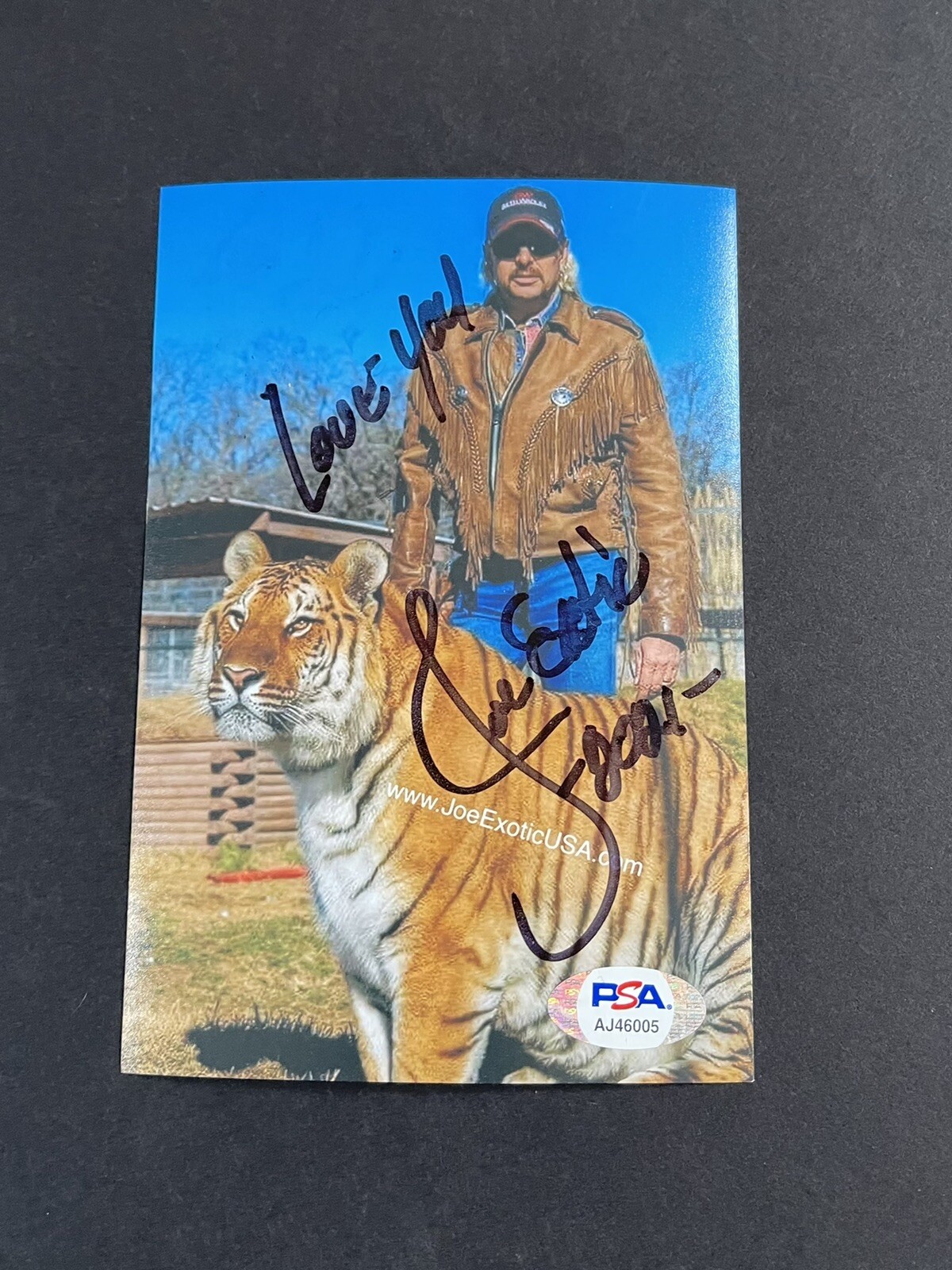 joe exotic signed autographed 4 x 6 card psa cert coa rare | eBay
