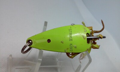Vtg Strike King TIMBER KING Chartreuse 1 3/4" Weedless Wobble Spoon ...