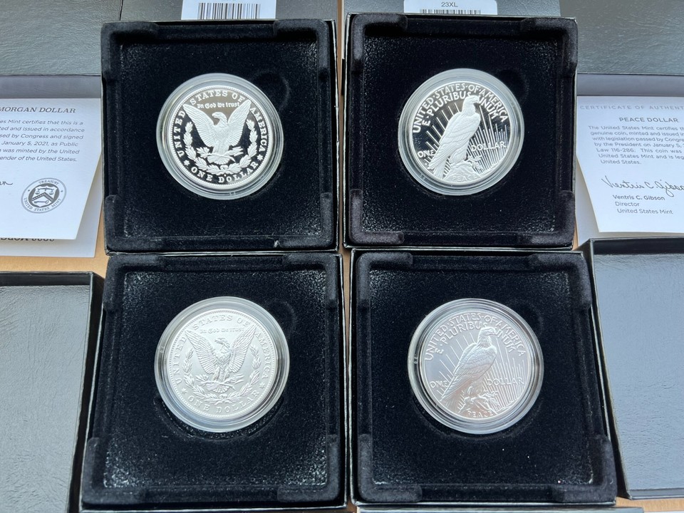 2023 S PROOF Morgan & Peace + Uncirculated Morgan & Peace Silver Dollar ...