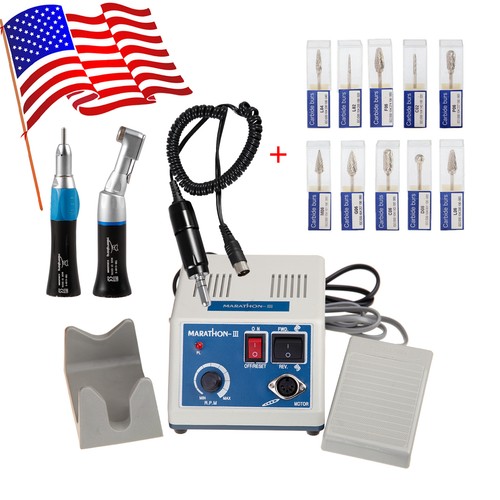 Dental Lab MARATHON Handpiece 35K Rpm Micromotor Polisher+HP drill *10 ...