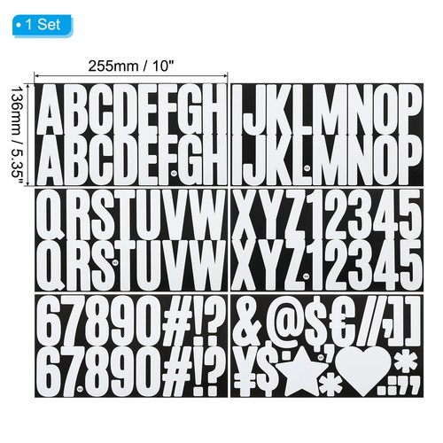 Alphabet Letters Numbers Stickers, 6 Sheets Self Adhesive Large Decal ...