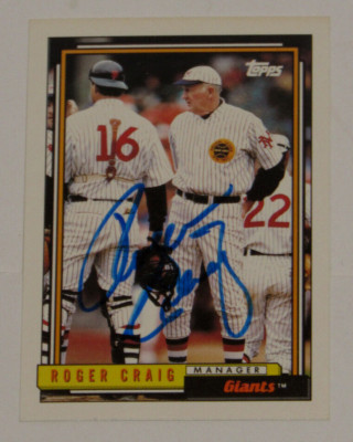 1992 Topps Baseball Roger Craig Autograph Card #109 | eBay