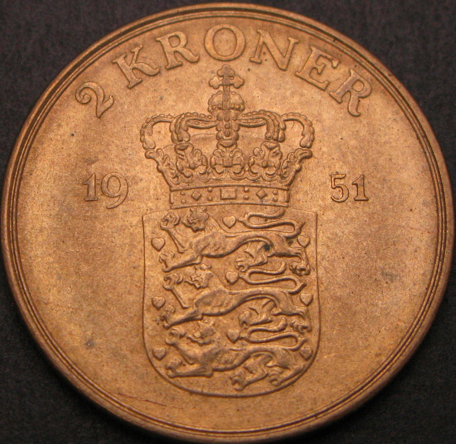 DENMARK 2 Kroner 1951 - XF/aUNC - 4412 ¤ | eBay