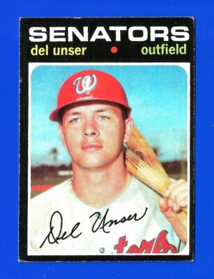 1971 Topps BASEBALL SET BREAK #33 DEL UNSER WASHINGTON SENATORS (DC1 ...