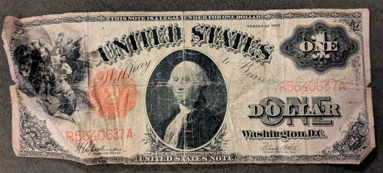 * 1917 $1 ONE DOLLAR LEGAL TENDER LARGE SIZE US NOTE | eBay