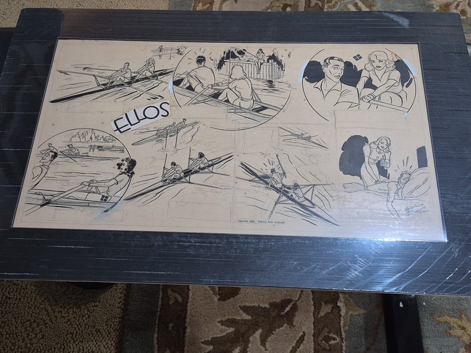 Jose Luis Salinas 1940 Original Comic Book Strip Art Ellos from Cisco ...