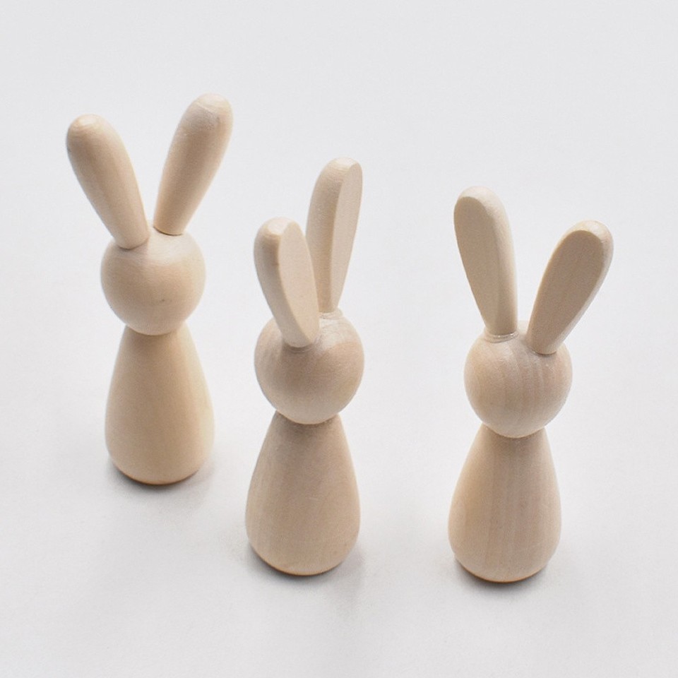 Unpainted Natural Wooden Small Crafting Doll Craft Graffiti Doll ...