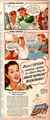 1940s Print Ad Oxydol Safe For Colors Laundry Soap Cory Glass Coffee ...