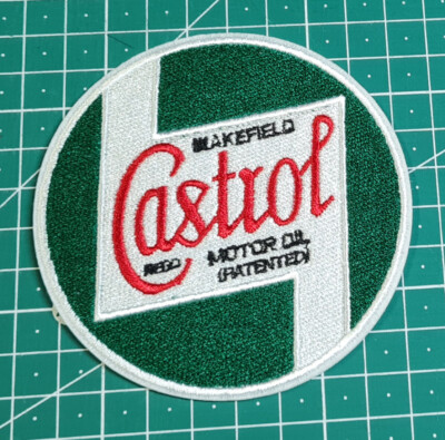 CASTROL WAKEFIELD EMBROIDERED IRON ON PATCH HOT ROD RAT ROD PATCHES ...