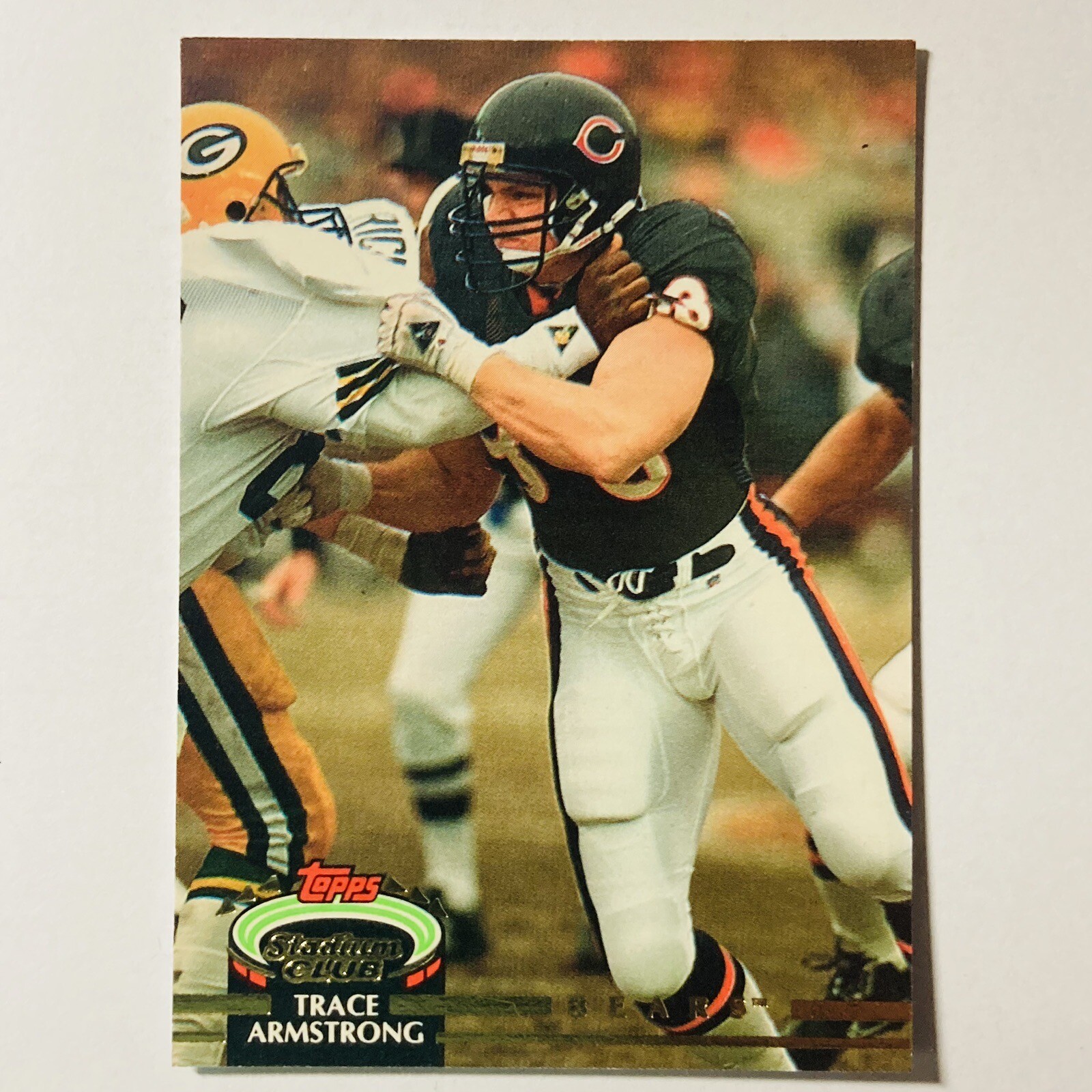 1992 Topps Stadium Club Football Card #164 Trace Armstrong Chicago ...