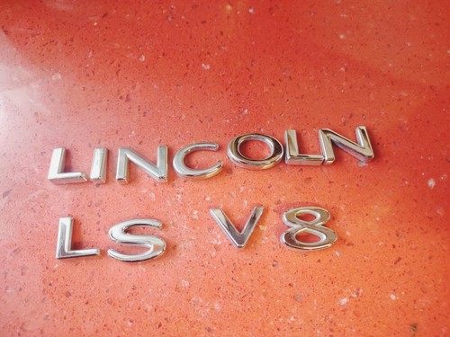 LINCOLN LS V8 EMBLEM LETTER SET REAR TRUNK BADGE CHROME FORD 03-06 04 ...