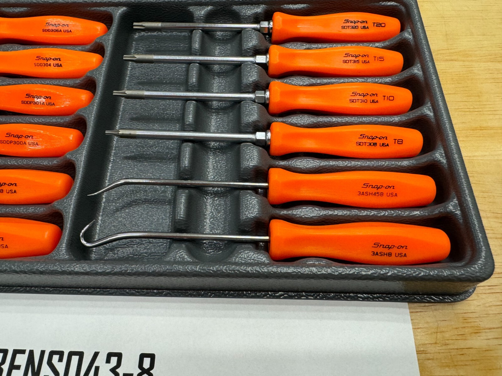 Snap-on Tools RARE 12pc ORANGE Hard Grip Mini Screwdriver & Pick Set ...