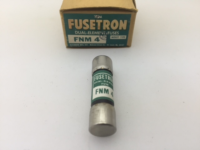 (2 pcs) FNM-4 Bussmann, 4A 250vac, Time Delay, Industrial (5AG) Midget ...