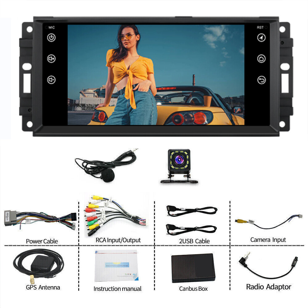 For Jeep Dodge RAM Apple Carplay Android 13 Car Stereo Radio GPS NAVI ...