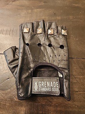 Grenade Men's Bender Fingerless Bike Paintball Punk Rock Glove Black ...