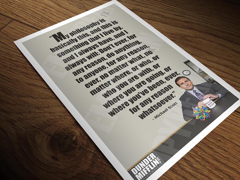 The Office Michael Scott Philosophy Poster Art Print | eBay