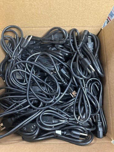 Lot of 40 3-Prong Power Cables 6FT/3FT Mix PC Computer Printer Power ...