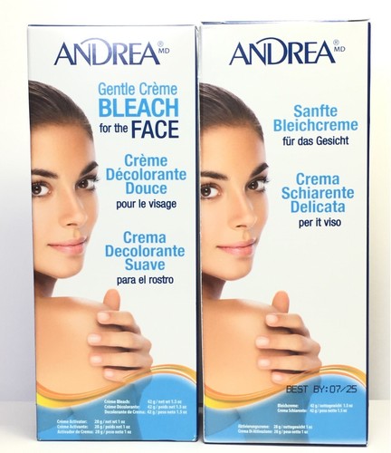 (2 PACK) Andrea Face Bleach Gentle Cream, 1.5 oz BEST BY: 07/2025 ...