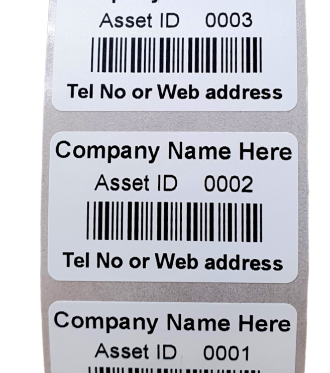 Discount 5000 Personalised Barcode Asset Labels 40 x 24mm Stickers (PAT ...