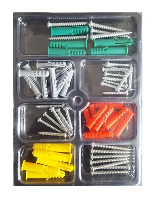 New Assorted Set of wall Plugs & Wall Plugs With Self Tapping Screws ...