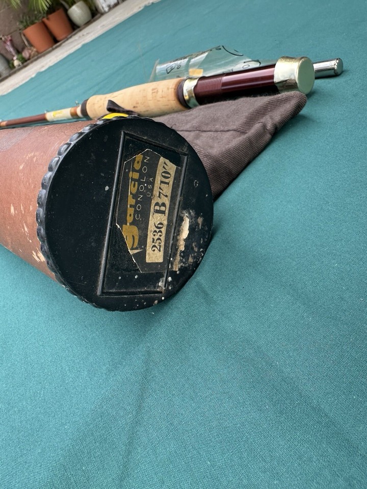 Exc. VINTAGE GARCIA CONOLON 7’10 2536B DRY FLY FISHING ROD, Unused Bag ...
