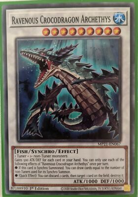 YuGiOh Ravenous Crocodragon Archethys 1st Edition MP21-EN067 NM | eBay ...