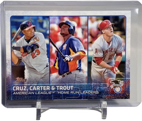 2015 Topps American League Home Run Leaders Mike Trout/Carter/Cruz Card ...