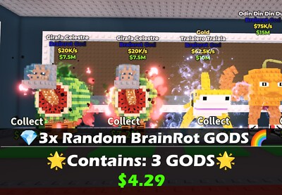 🟢ONLINE🟢| 💎3X Random BRAINROT GODS🌟| Steal a Brainrot 🧠| Fast🚀| | eBay