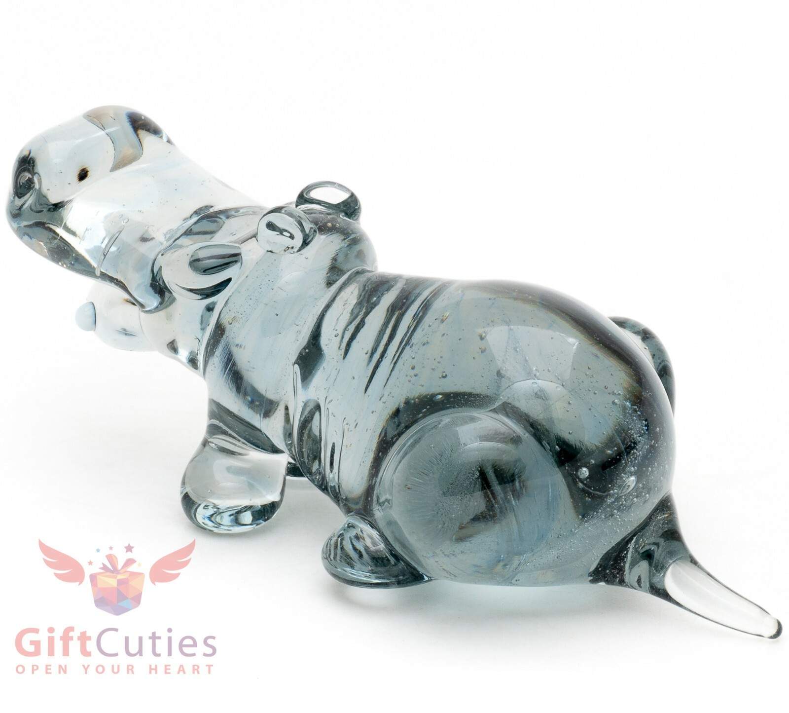 Glass Hippo Hippopotamus figurine "murano" handmade | eBay UK